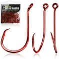 100Pcs Dovesun Red 2/0 Catfish Hooks, Octopus Circle Hooks 2X Strong ...