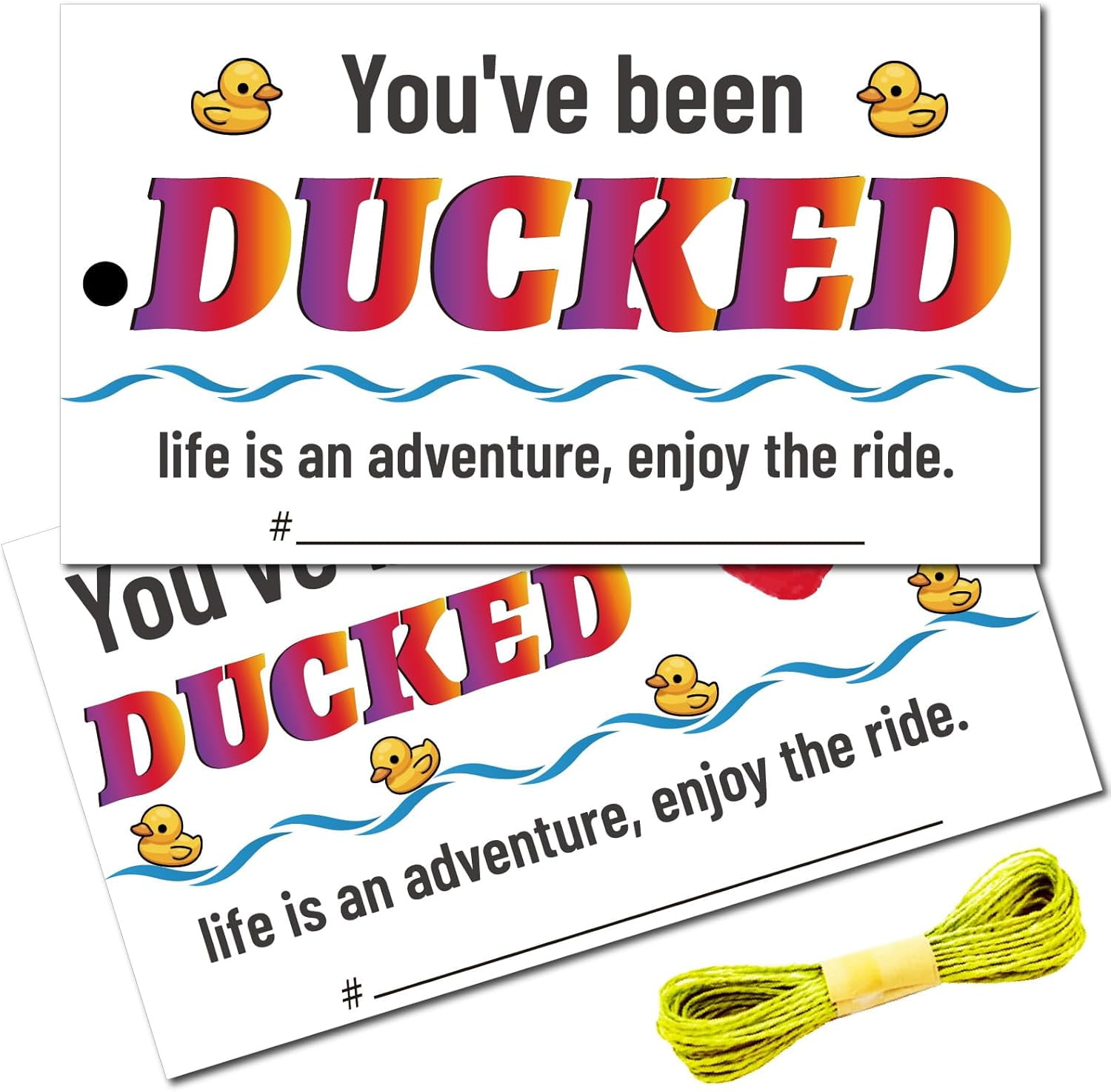 100Pcs Duck Theme Paper Luggage Tag Travel ID Labels Suitcase Name Tags ...