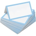 100Pcs Dusty Blue Place Cards 3.5 x 2 Inch White Blank Tented Cards ...