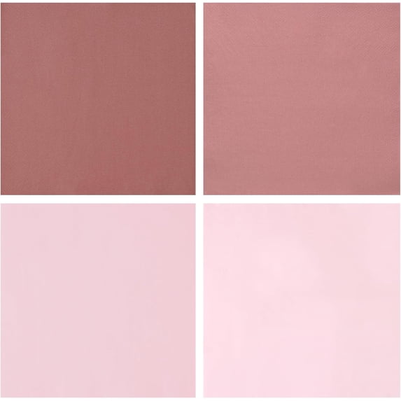 100Pcs Dusty Pink Party Napkins Gradient Disposable Paper 4 Colors 6.5 ...