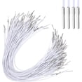 100Pcs Elastic Cords with Metal Ends, 11.8'' White Soft Stretch Band ...