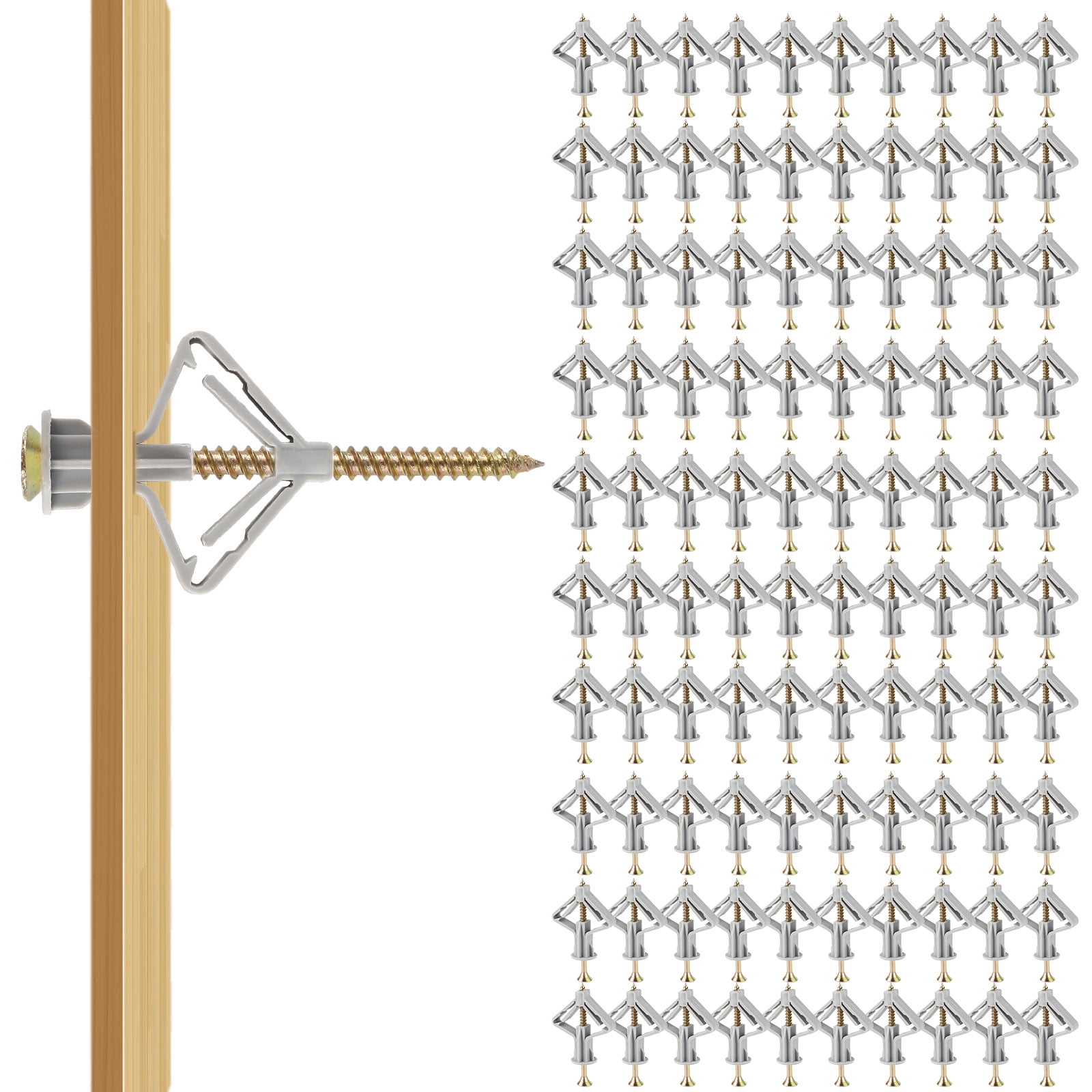 100Pcs Expanded Plasterboard Anchor Metal Drywall Anchor Kit High ...