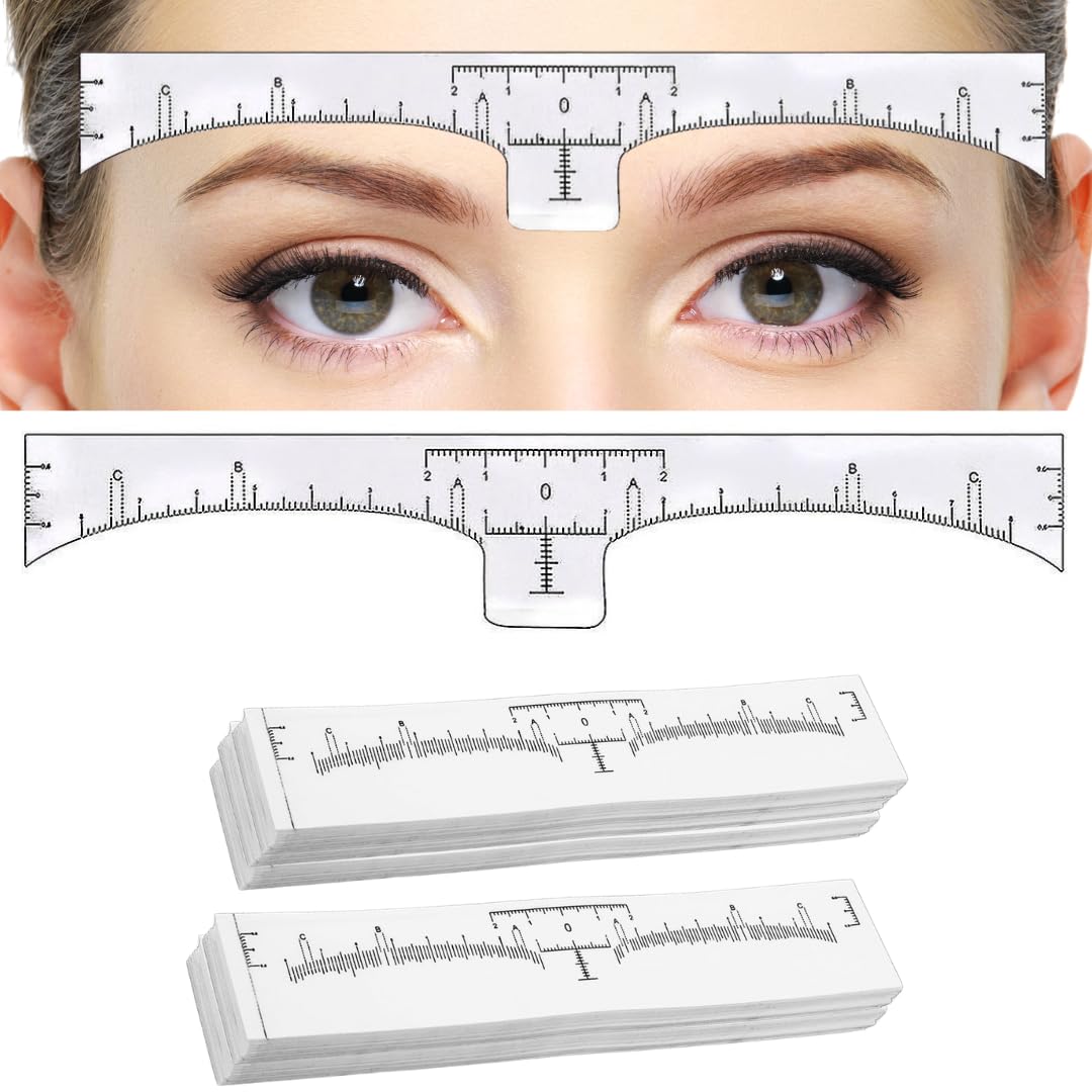 100Pcs Eyebrow Ruler Sticker MSF2 Disposable Eyebrow Mapping Ruler ...