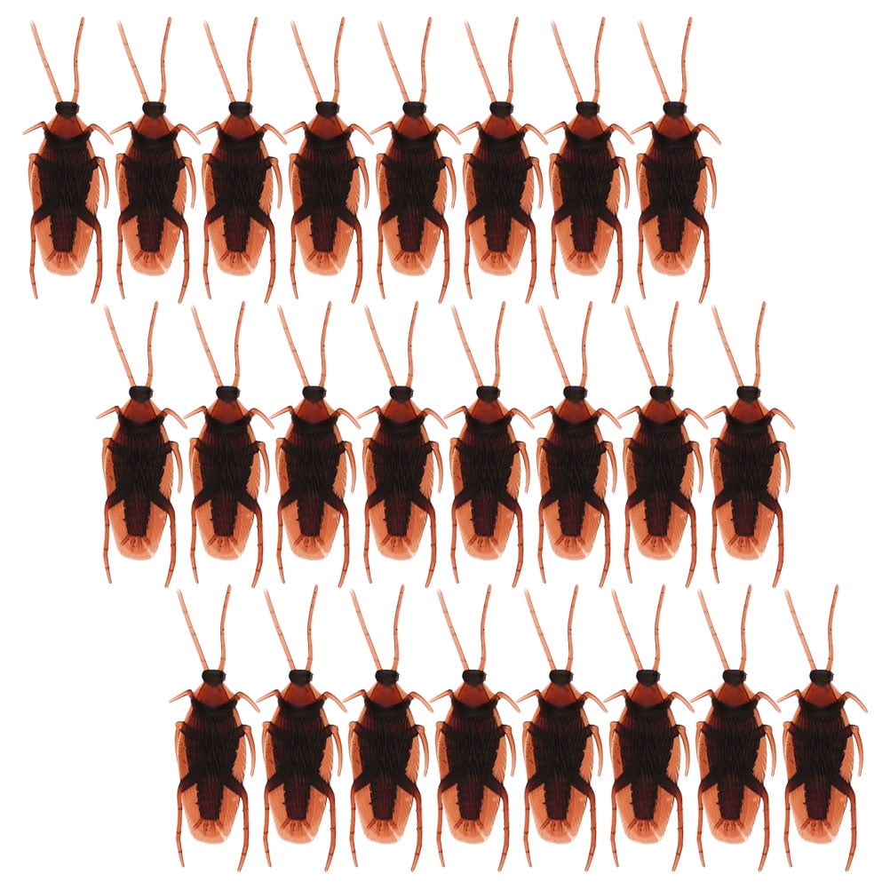 100Pcs Fake Roaches Plastic Bugs Realistic Fake Roaches Prank Fake ...