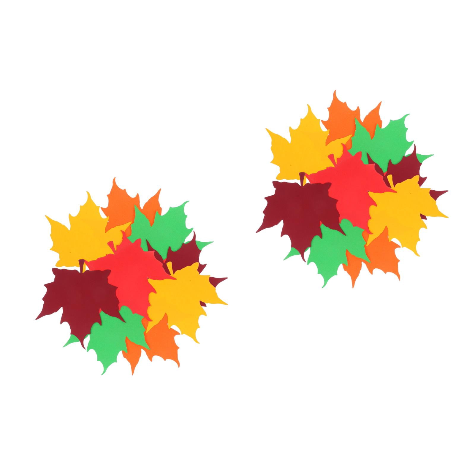 100Pcs Fall Maple Leaves Cutouts Autumn Board Decor Paper Cut-Outs for ...