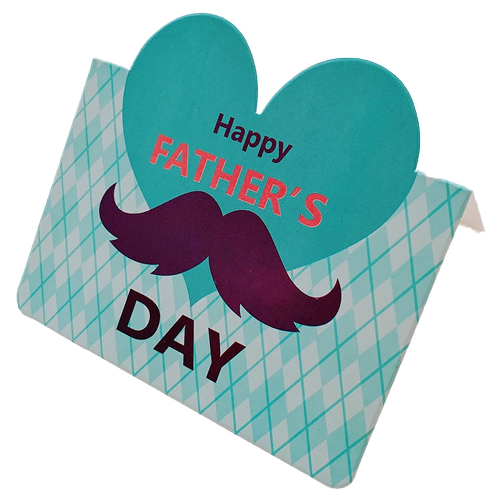 100Pcs Father's Day Heart Greeting Cards Foldable Love Heart Greeting ...
