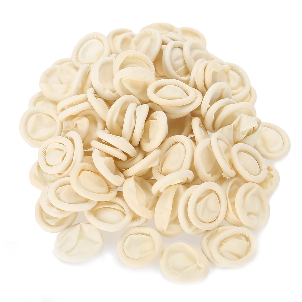 100Pcs Finger Cots, Latex Finger Cots Disposable Anti Static Personal ...