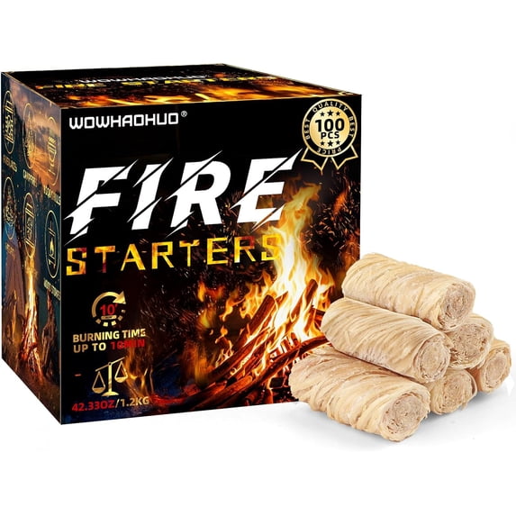 100Pcs Fire Starters for Fireplace,Grill & BBQ,Campfires, Camping ...