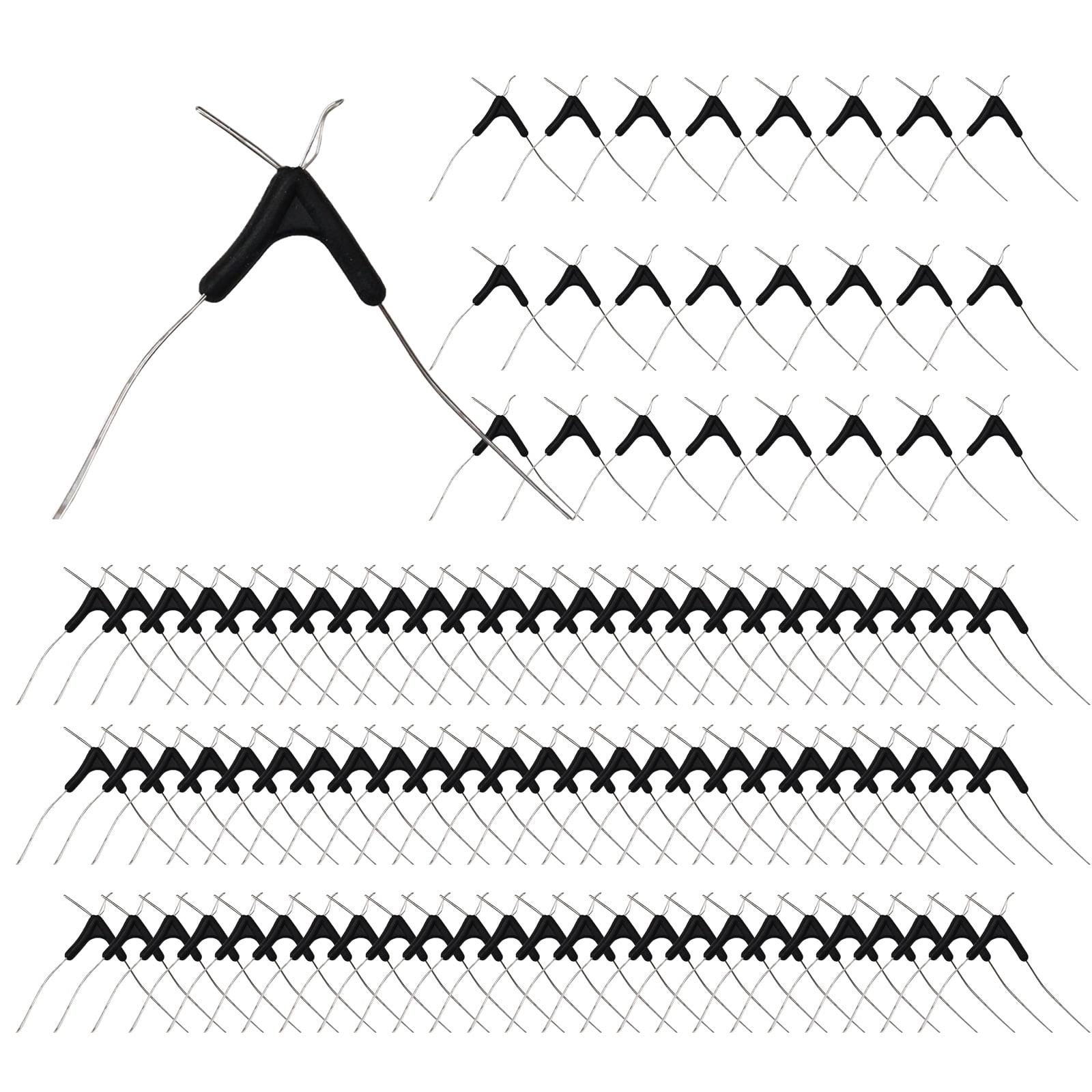 100Pcs Fishing Sub Line Splitters Line Bifurcation Device Double Hook ...