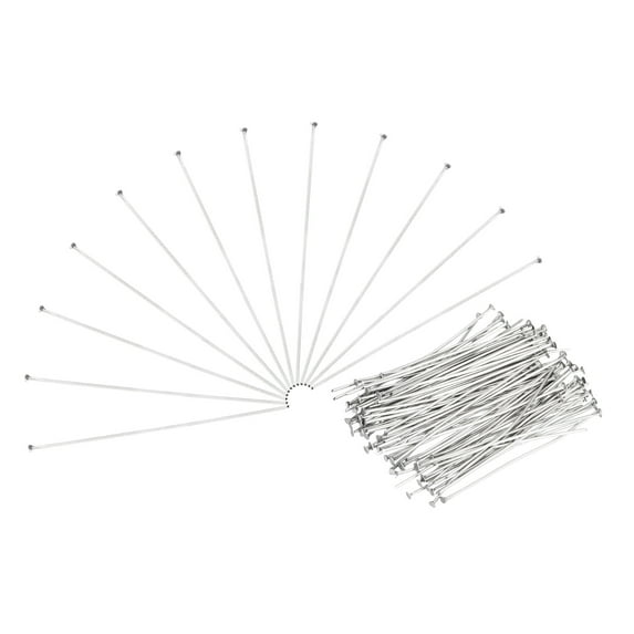100Pcs Flat Head Pins for Jewelry Making 70mm Stainless Steel Flat Head ...