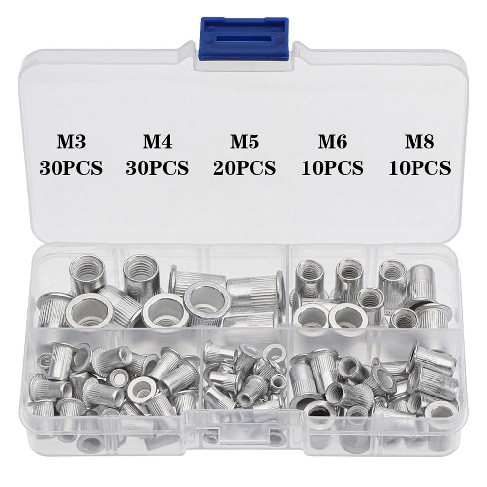 100pcs flat head vertical aluminum rivet nut Cylinder hollow aluminum ...