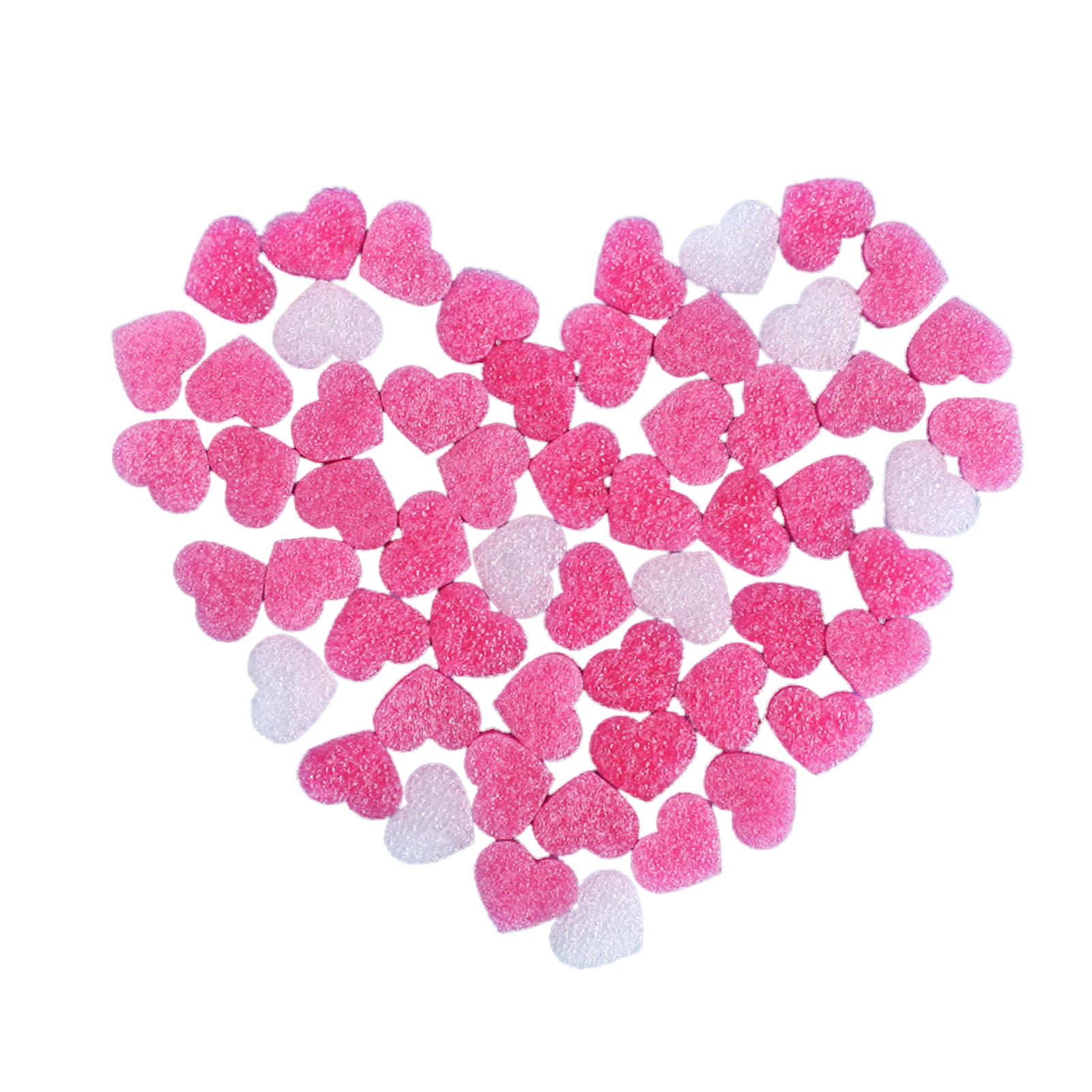100Pcs Foam Ball High Stretchy Romantic Love Heart Shape Sponge Bead ...