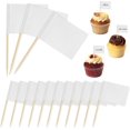 100Pcs Food Flags, Food Labels for Buffet, Blank Toothpick Flag Cheese ...