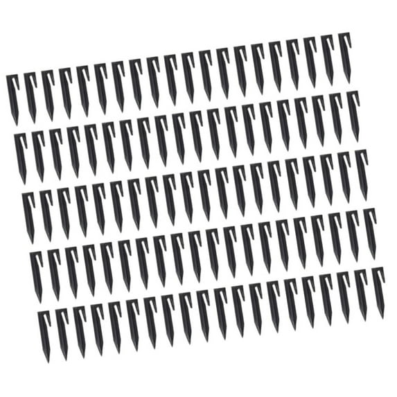 100Pcs Garden Lawn Mower Peg Boundaries Nails Ground Spikes Fixing Pin ...