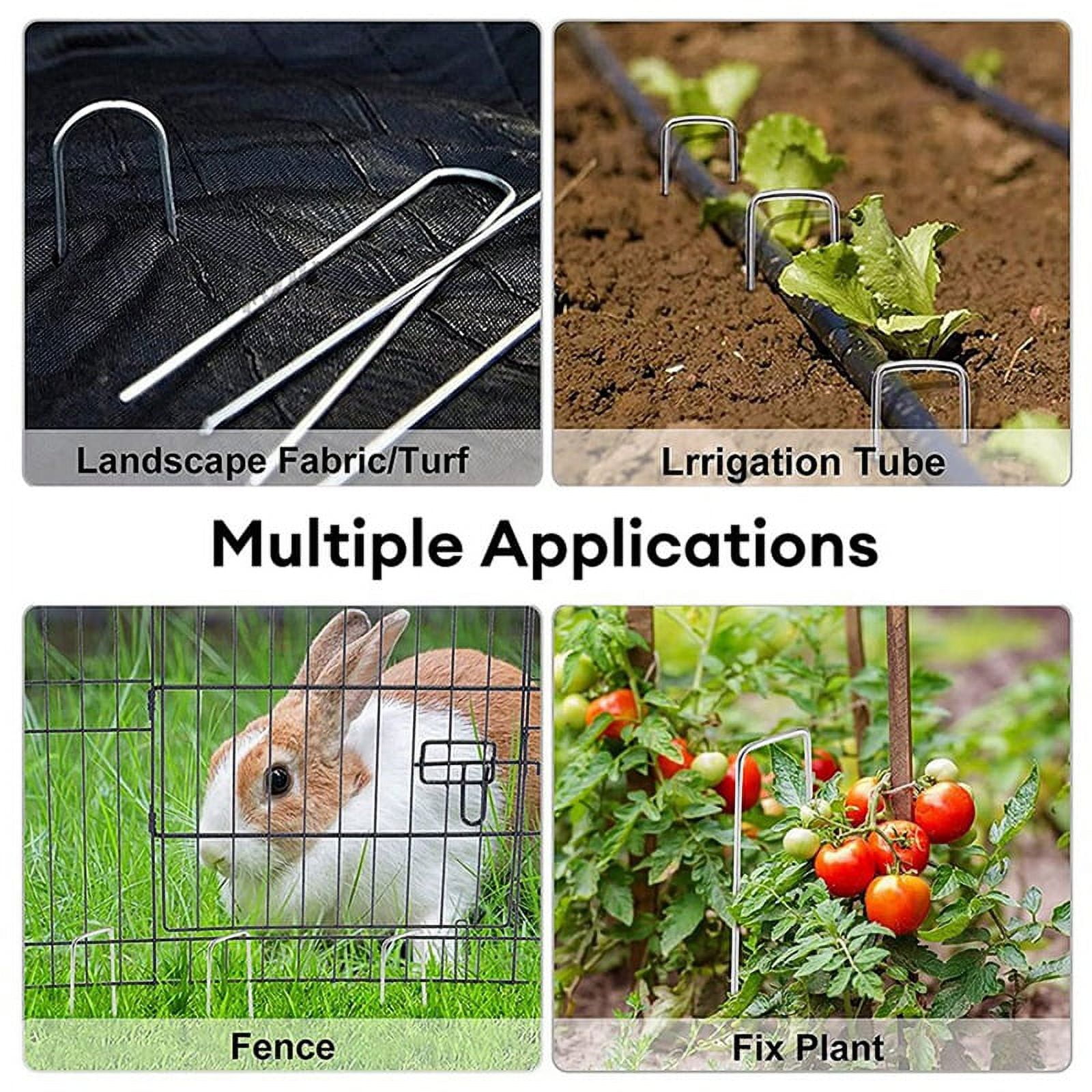 100Pcs Gardening Planting Fixed Ground Spikes U Shaped Landscape Pin ...