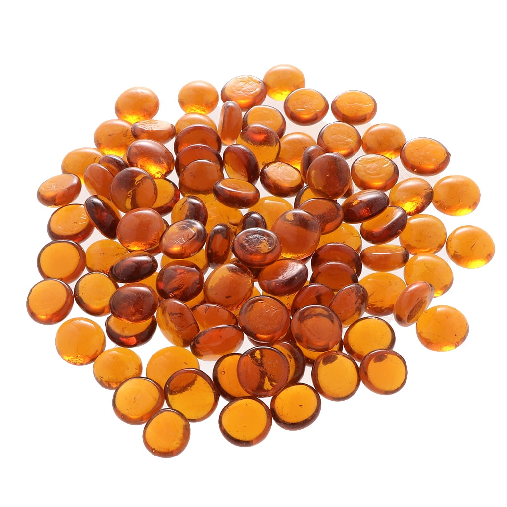 100Pcs Glass Marble Beads Vase Fillers Decor Mixed Color Transparent ...