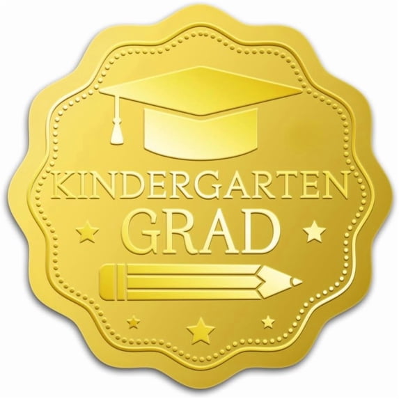 100Pcs Graduation Cap Gold Foil Stickers 2 Inch Grad Hat Golden Award ...
