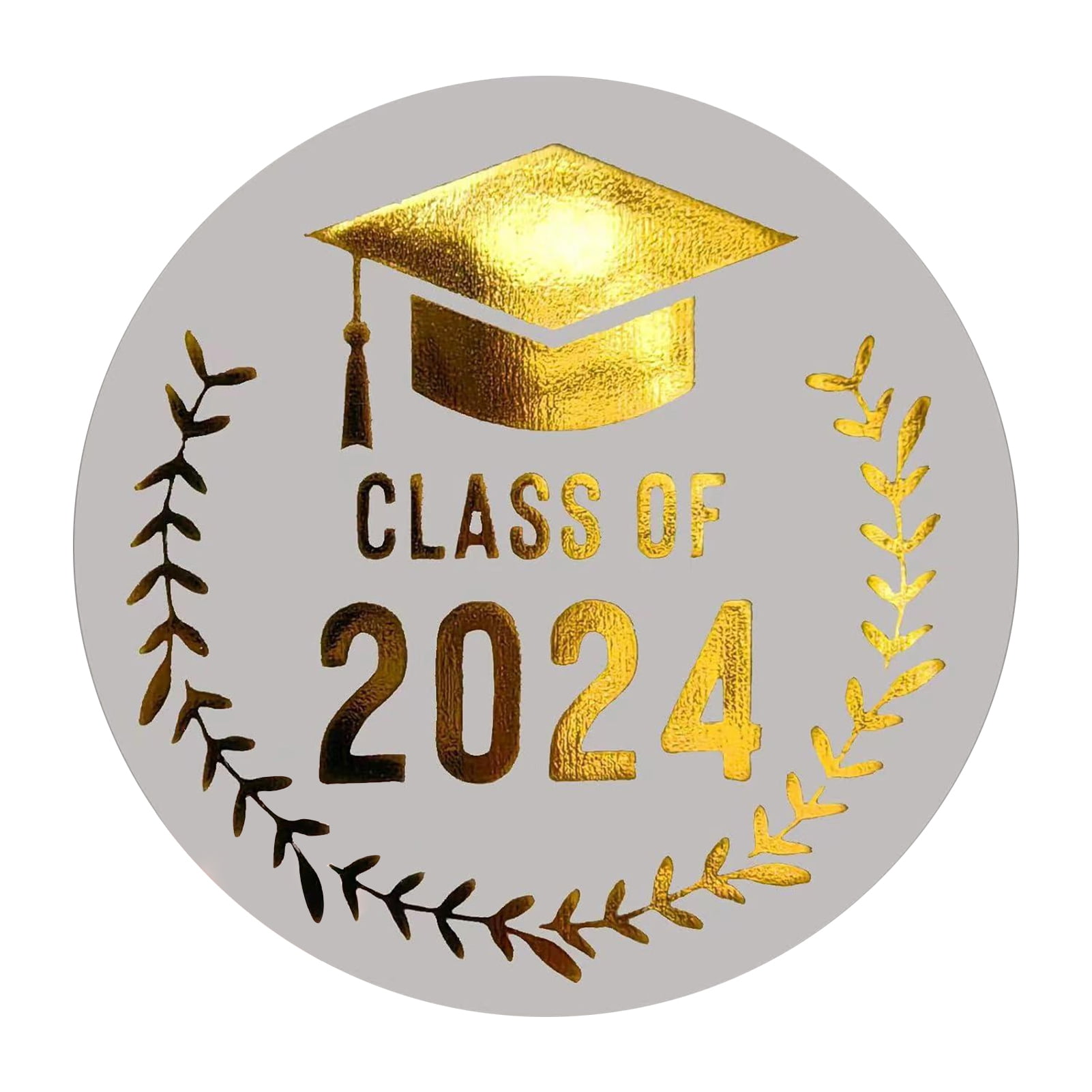 100Pcs Graduation Stickers Transparent Gold Foil Envelope Seals ...