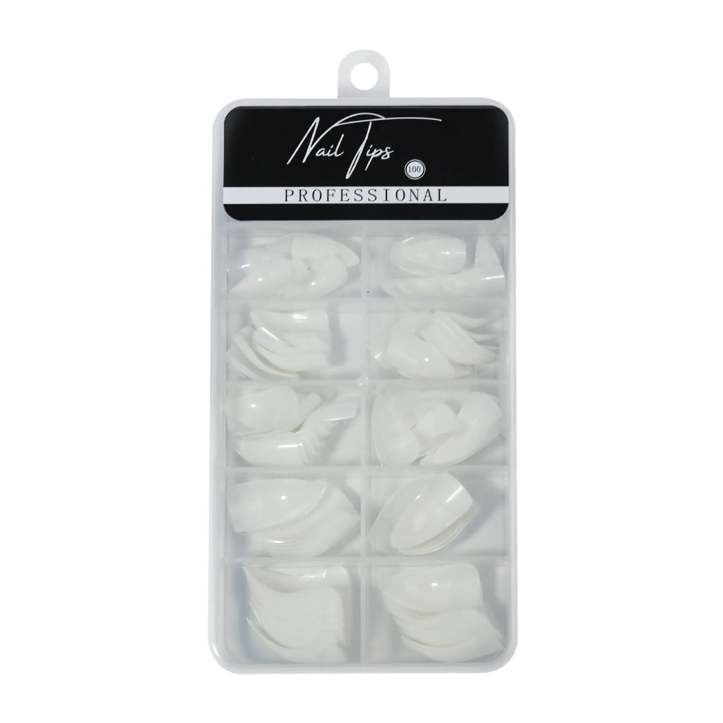 100Pcs Hawk Curved Nail Tips Curved Half Cover Eagle Claw False Nail ...