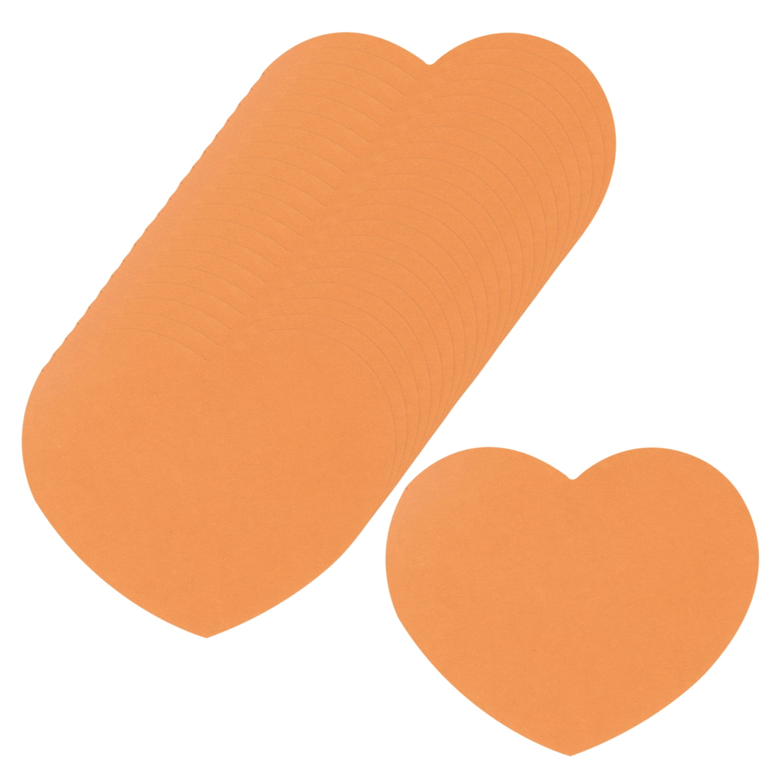 100Pcs Heart Cutouts Paper 2.5x3 Inch Heart-Shape Cards for DIY Orange ...