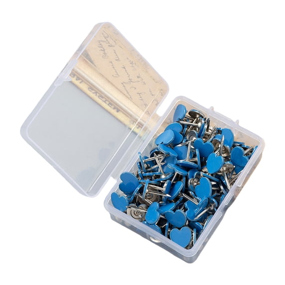 100Pcs Heart Shape Push Pins Metal Thumb Tacks Cork Board Pin for ...