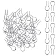 100 Pieces High Temperature Nichrome Wire Jump Rings R Shaped Hanging ...