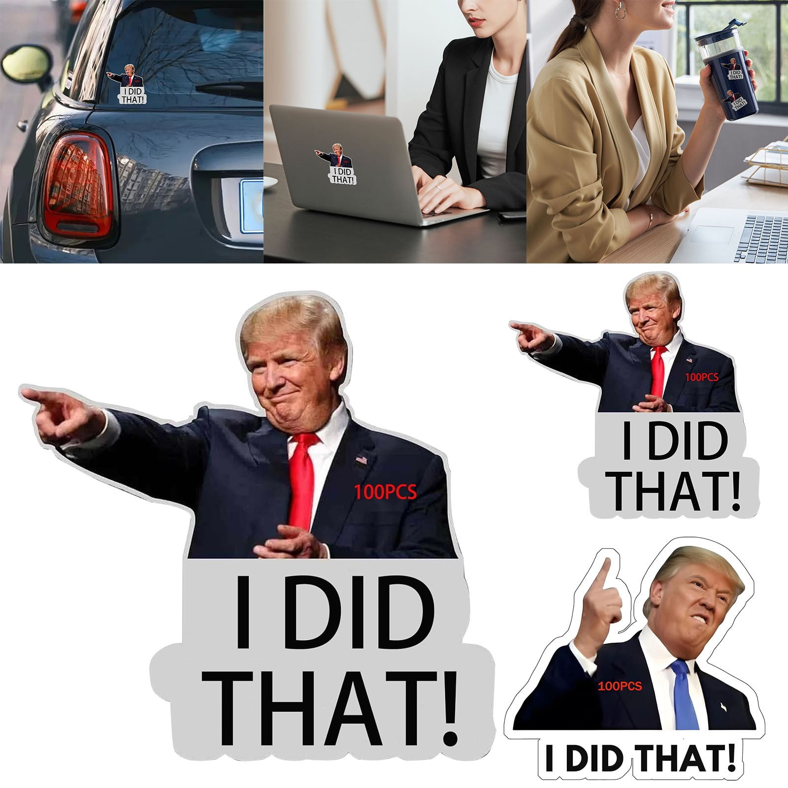 100Pcs I Did That Stickers Pump Stickers Decal Merchandise Anti ...