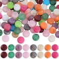 100Pcs Imitation Gemstone Acrylic Beads Flat Round 14x7mm Hole: 1.5mm ...