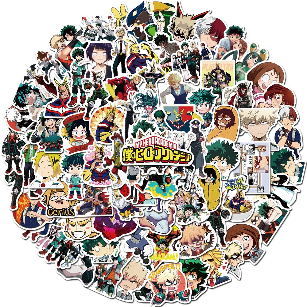 100Pcs Kids My Hero Academia Stickers Pack Cute Cartoon Characters ...