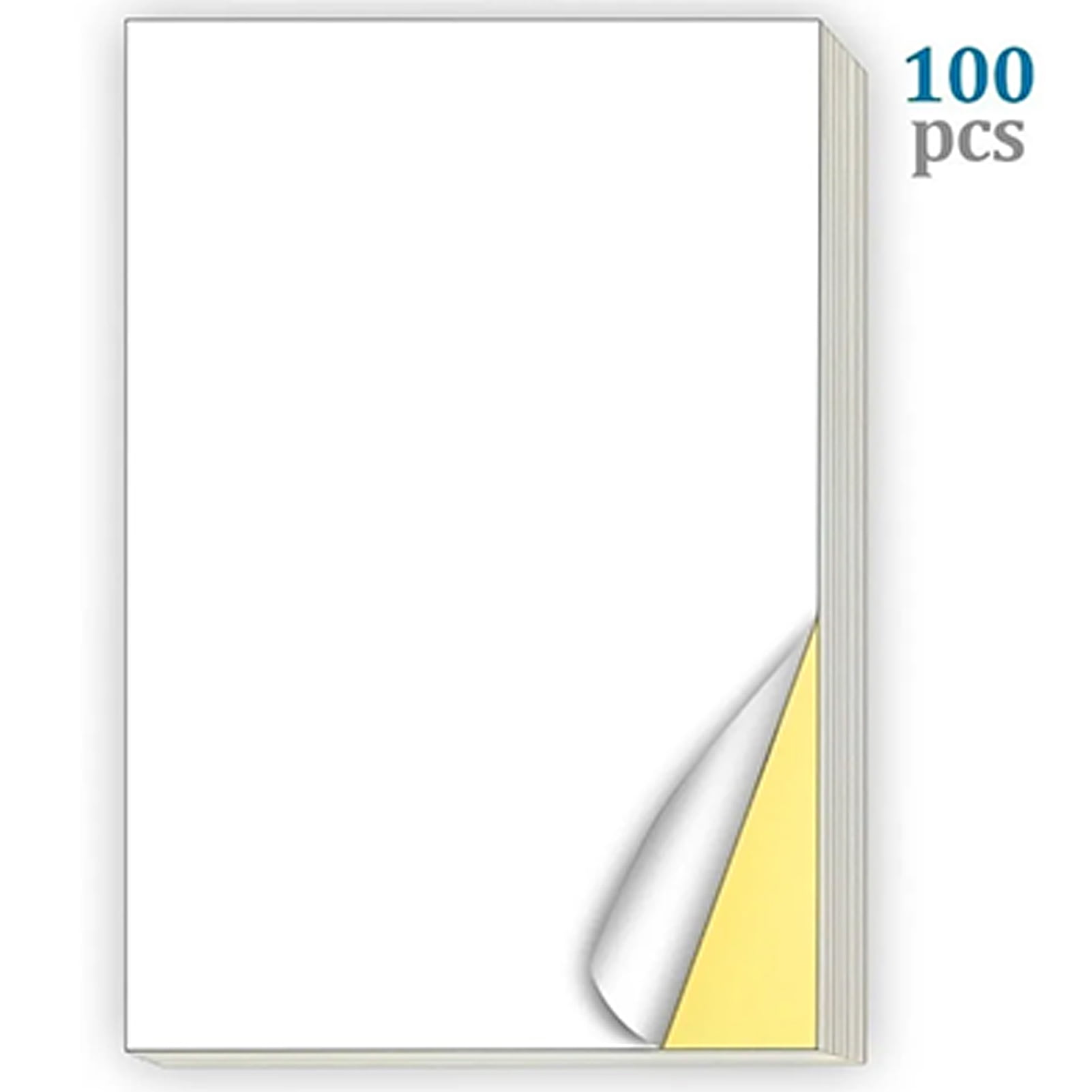 100Pcs Label Sticker Paper A4 Size Glossy Matte White Hassle Free Label ...