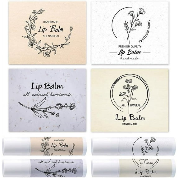 100Pcs Lip Balm Label Sticker Word Labels Stickers Adhesive Lip Balm ...