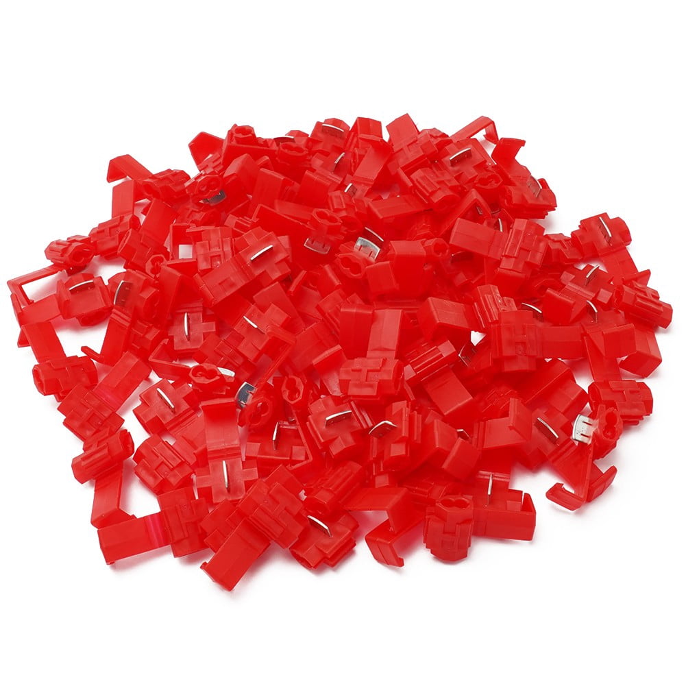 100Pcs Lock Wire Quick Splice Terminals Crimp Electrical Cable ...