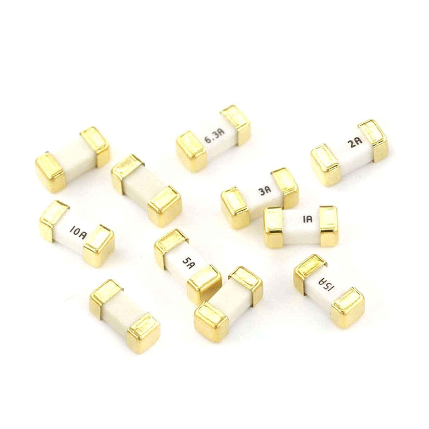 100Pcs/Lot Gold Silver 1808 125V 250V AC 451 SMD Fast Blow Fuse 2410 Fuse Holder 3A 3.15A 3.5A ...