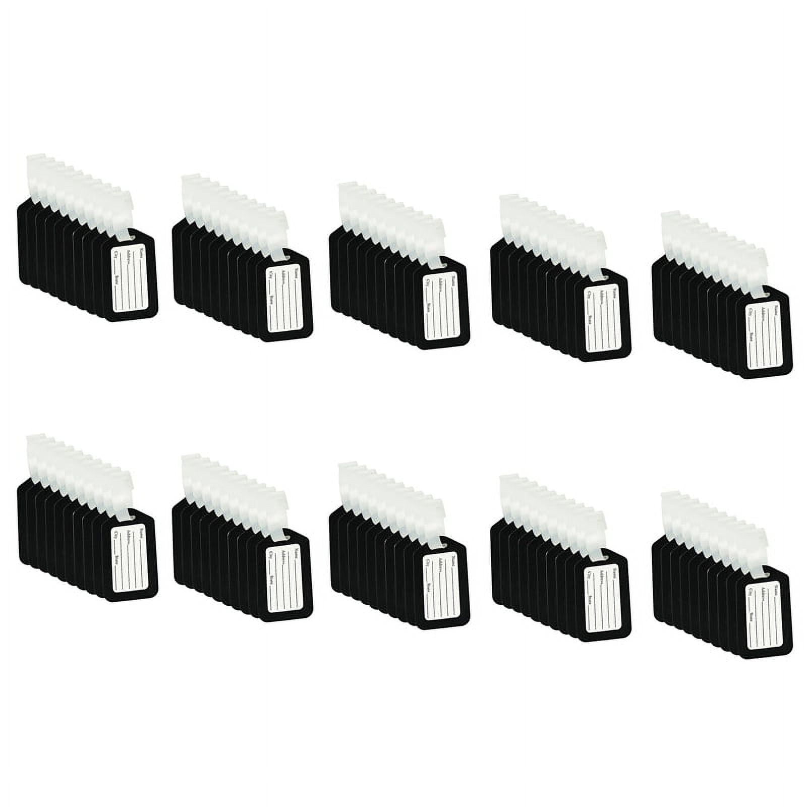 100Pcs Luggage Tags Suitcase Label Bag Travel Accessories Black ...