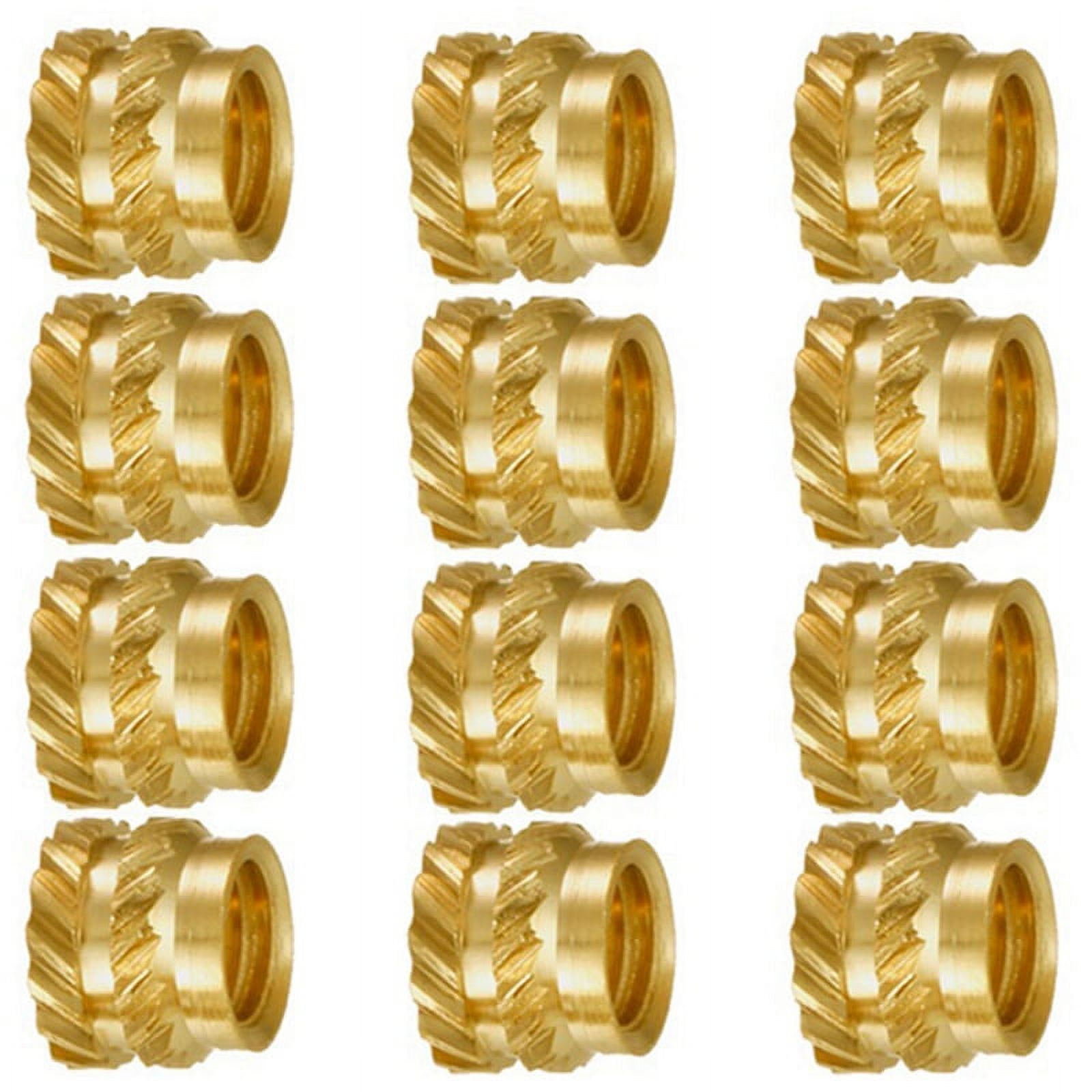100Pcs M3 Thread Knurled Brass Threaded Heat Set Heat Insert Embedment ...