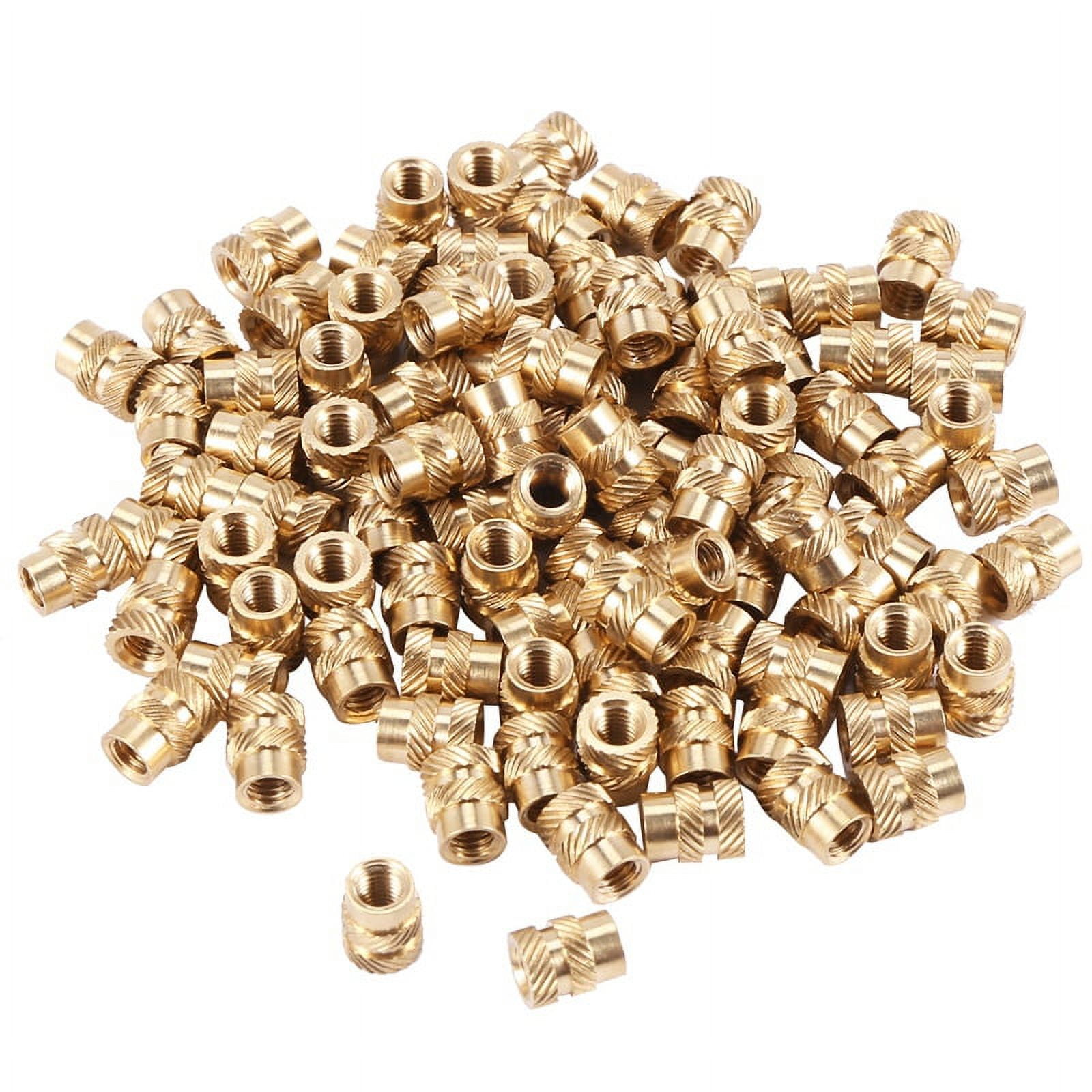 100Pcs M3 Thread Knurled Brass Threaded Heat Set Insert Embedment Nut ...
