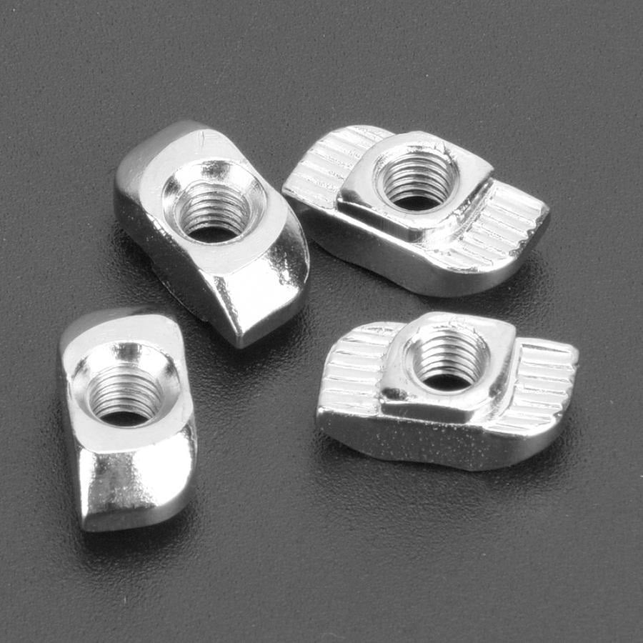 100Pcs M4/M5/M6 T-Slot Nut Threaded T Sliding Nut for European Standard ...