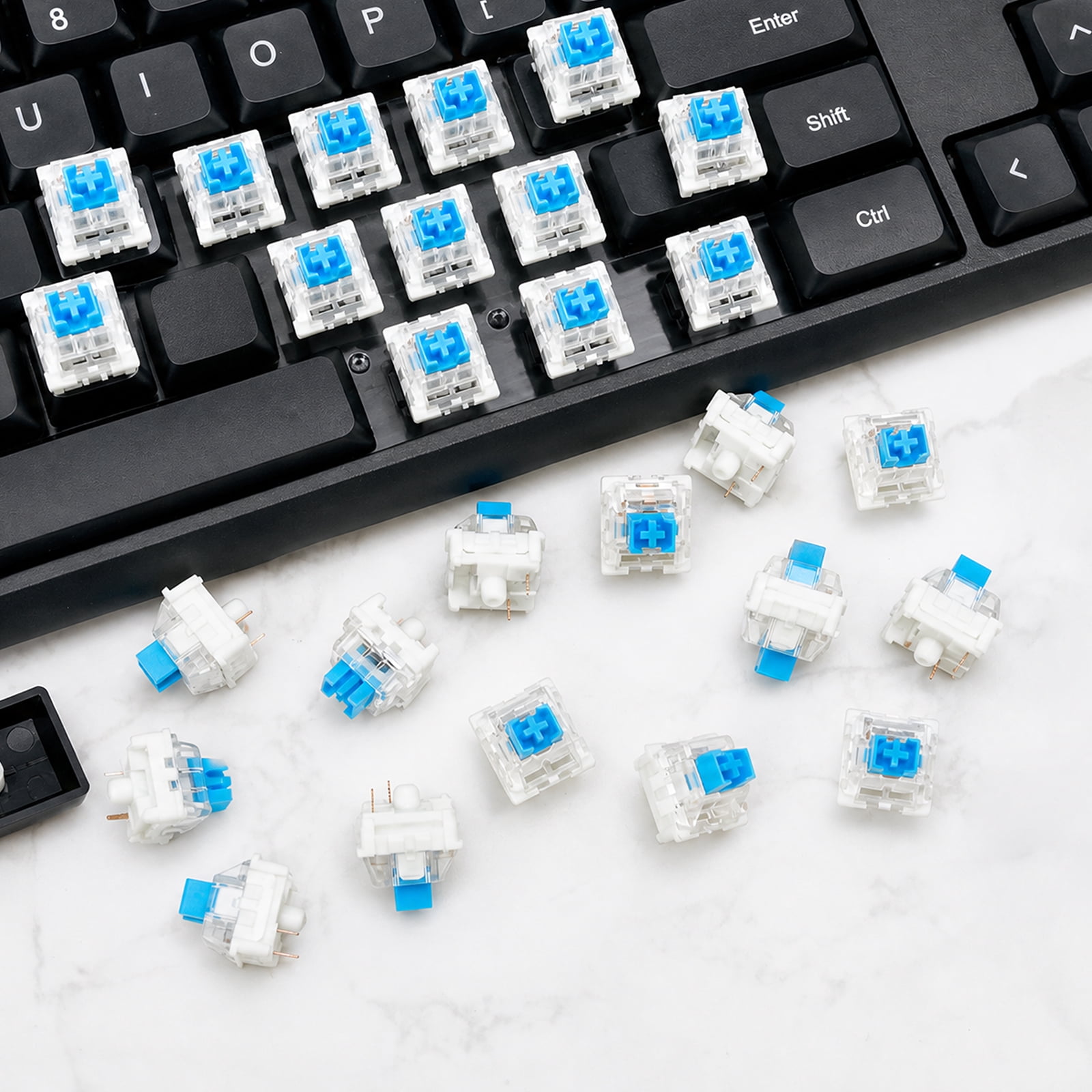 100Pcs Mechanical Keyboard Blue Switch 3 Pin Clicker for 3D Print ...