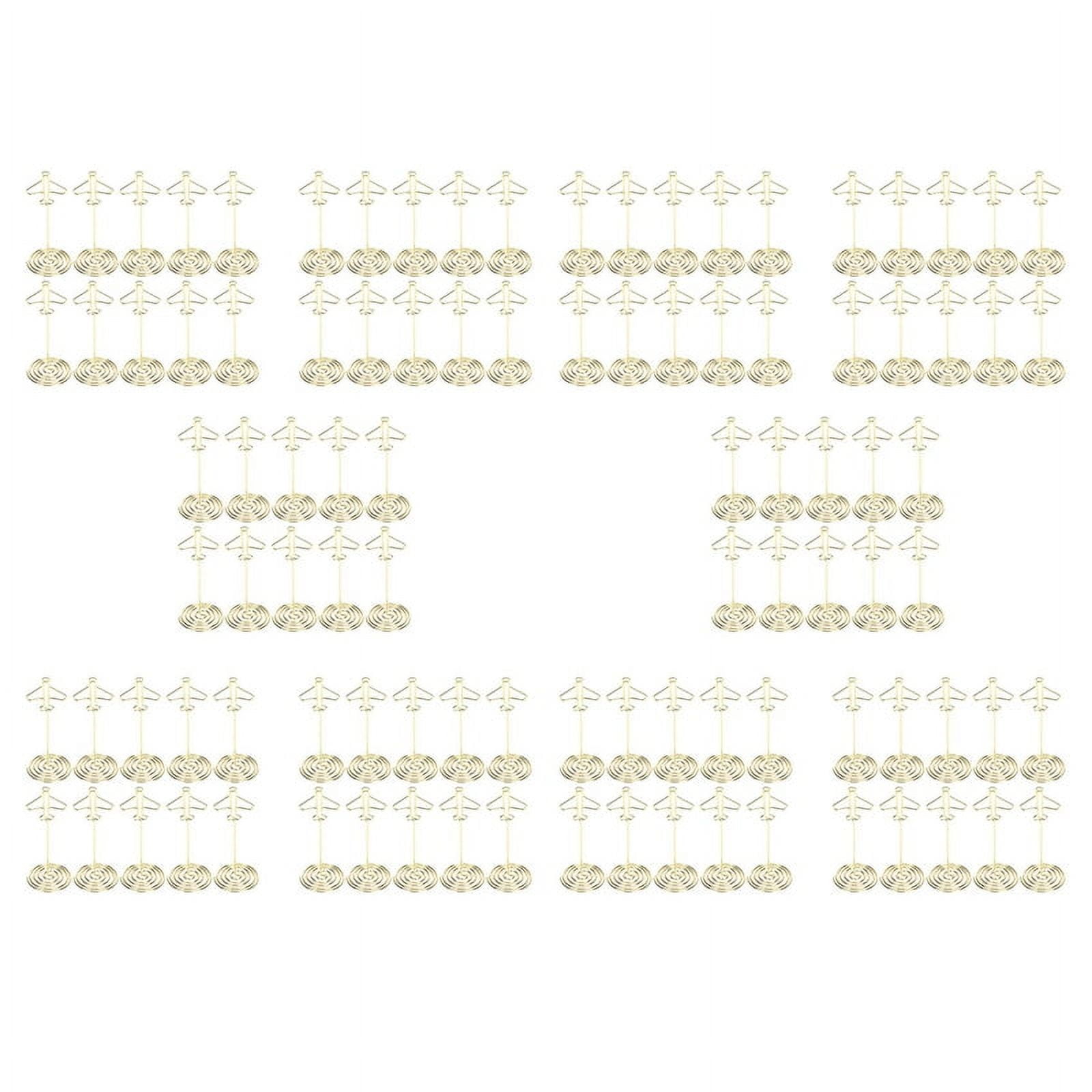 100Pcs Memo Clip Holder, Table Number Name Card Holder Desktop Metal ...