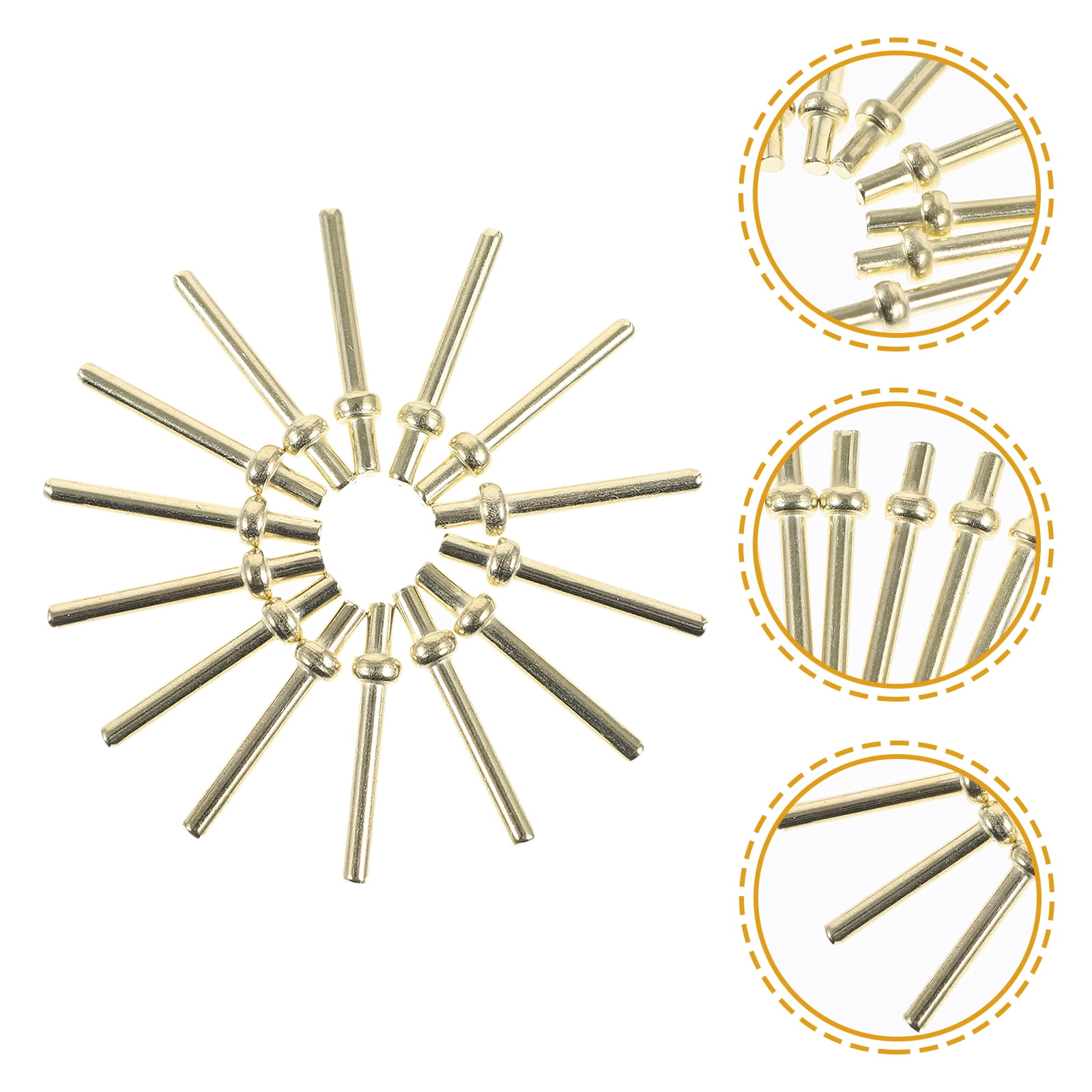 Luxshiny Cribbage Board Pegs Golden Crib Pegs For Gamers 100Pcs 1In ...