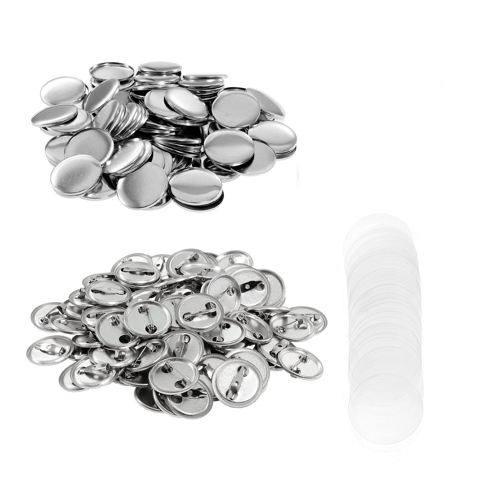 100Pcs Mini DIY Round Mirror Material Bad Blank Button Pins for Button ...