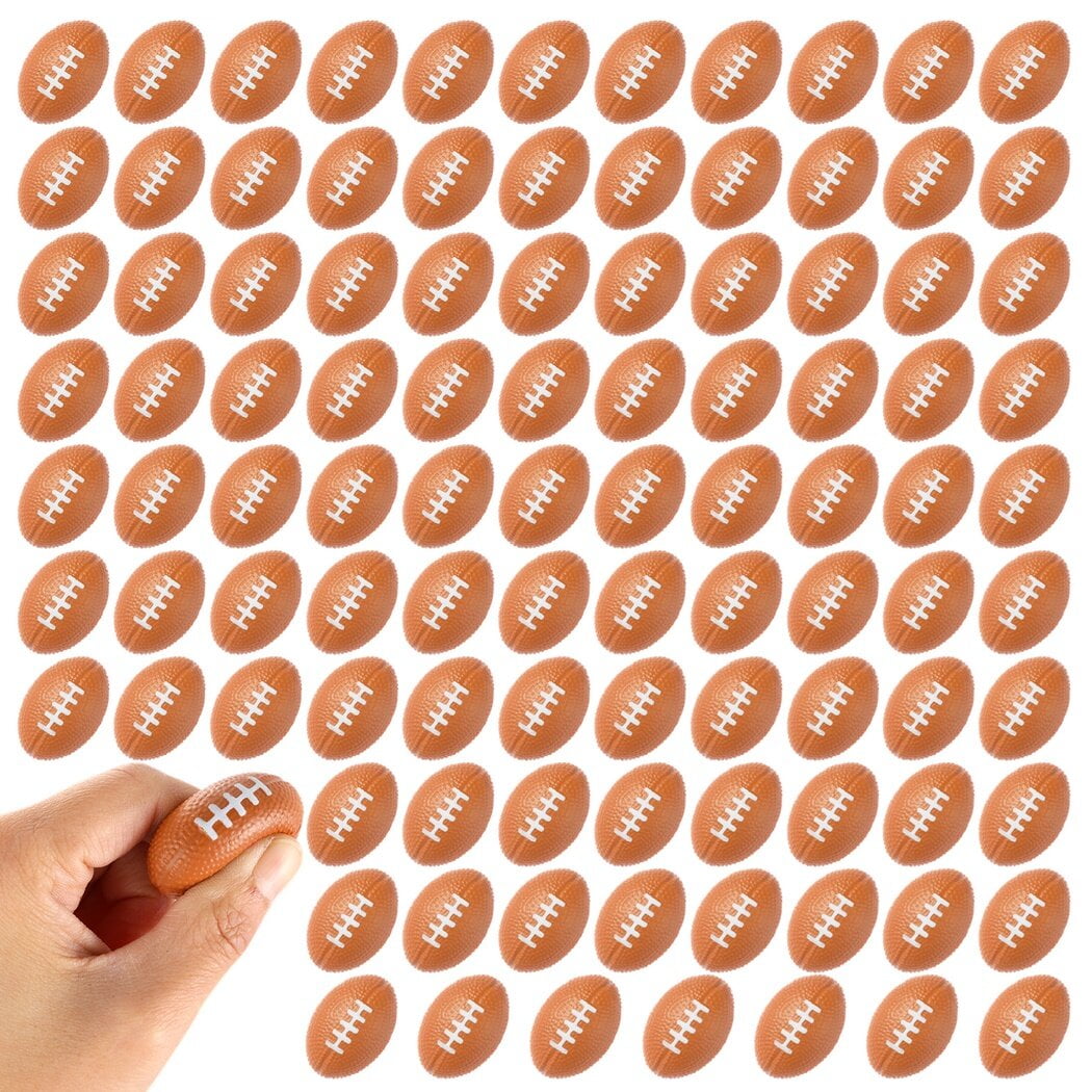 Walmart 100Pcs Mini Foam Football Squishy Set, Stress Relief, School ...