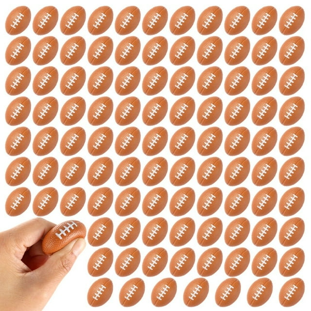Walmart 100Pcs Mini Foam Football Squishy Set, Stress Relief, School ...