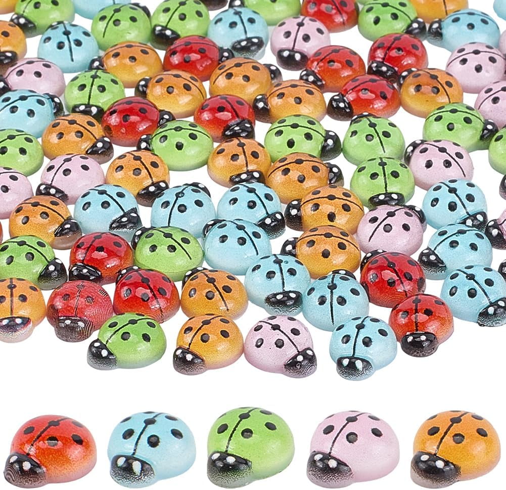 100Pcs Mini Resin Bugs Glow in Dark Miniature Resinous Animals Luminous ...