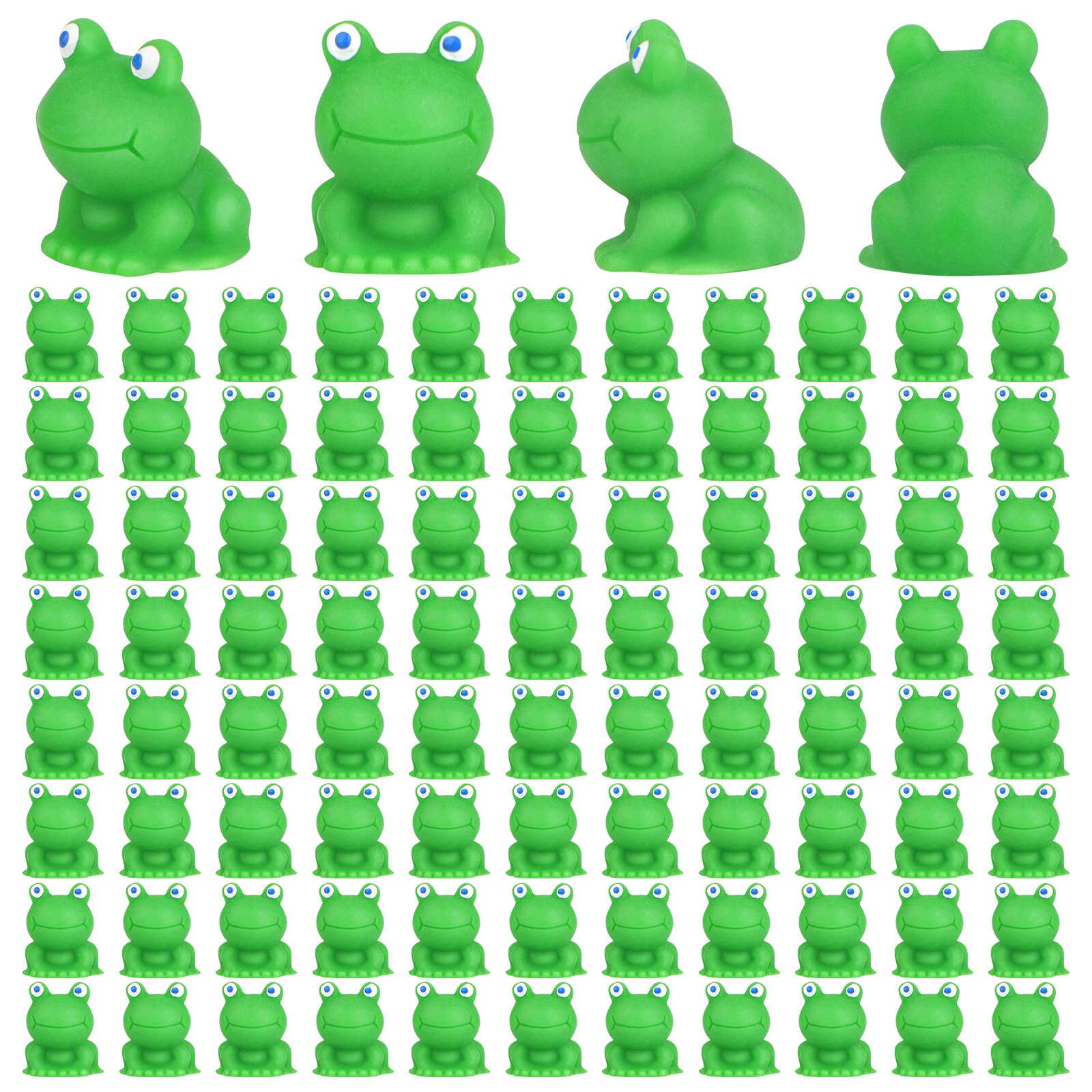100Pcs Mini Resin Frogs Green Tiny Frogs Figurines Cute Miniature Frogs ...