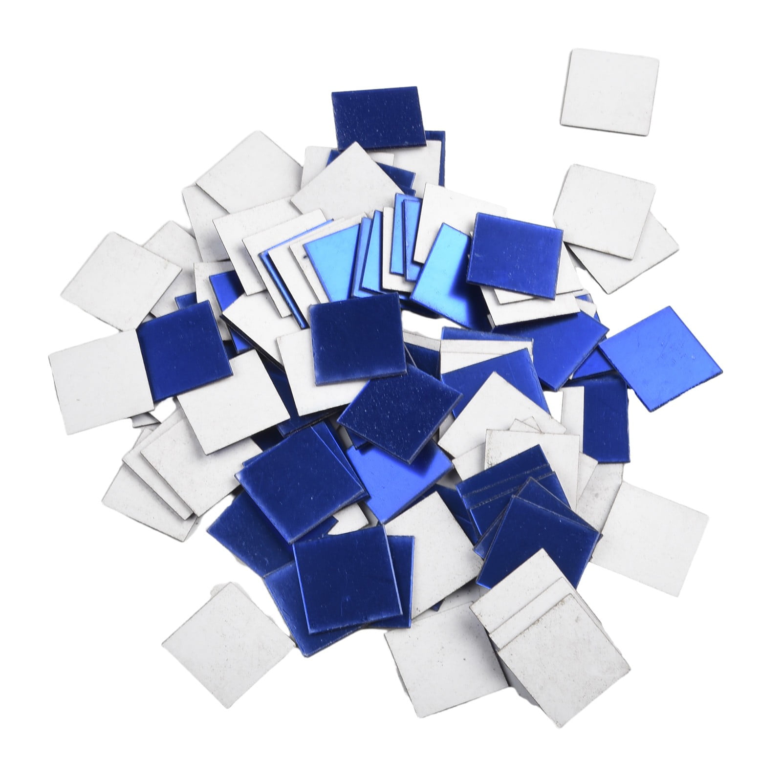 100Pcs Mirrors Mosaic Tiles for Craft Bulk, Blue Mirror Tiles Self ...