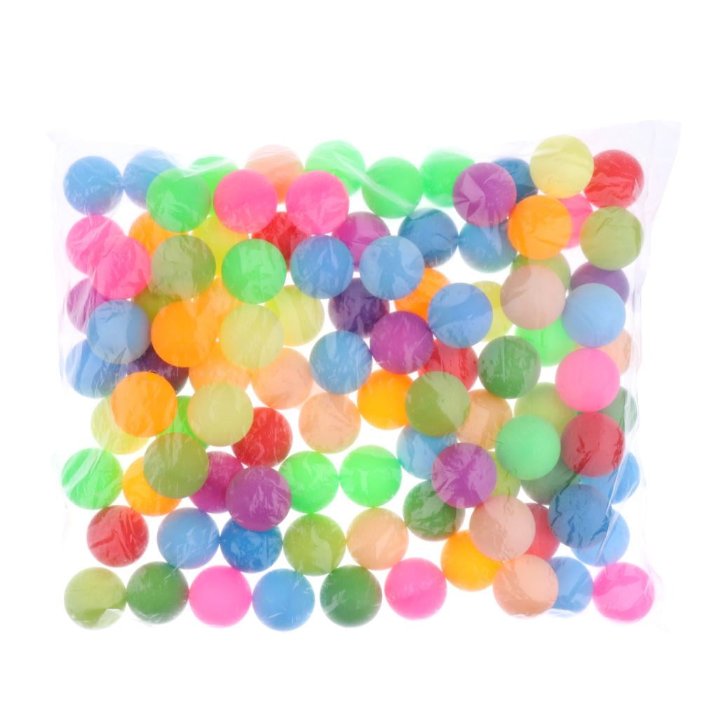 100Pcs Mixed Color Practice Table Tennis Ball Assorted Color Balls for ...