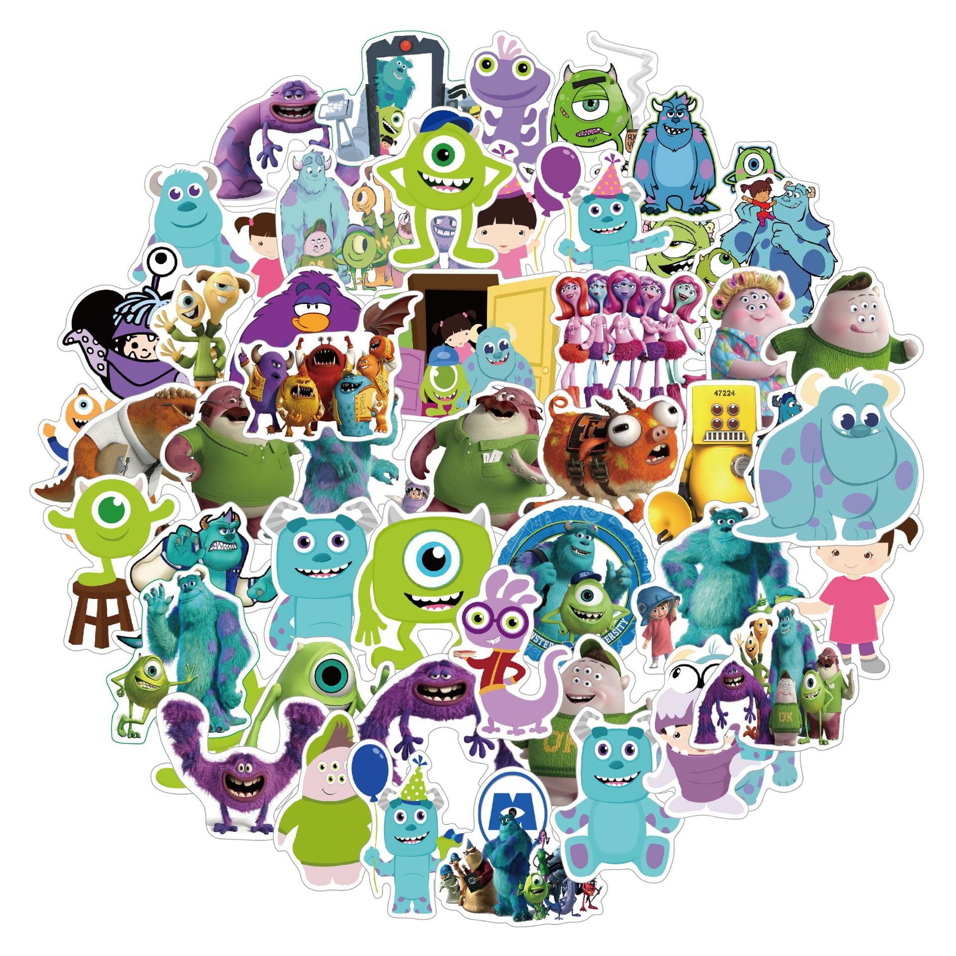 100Pcs Monsters Inc Stickers Animation Classic Cartoon Anime Stickers ...