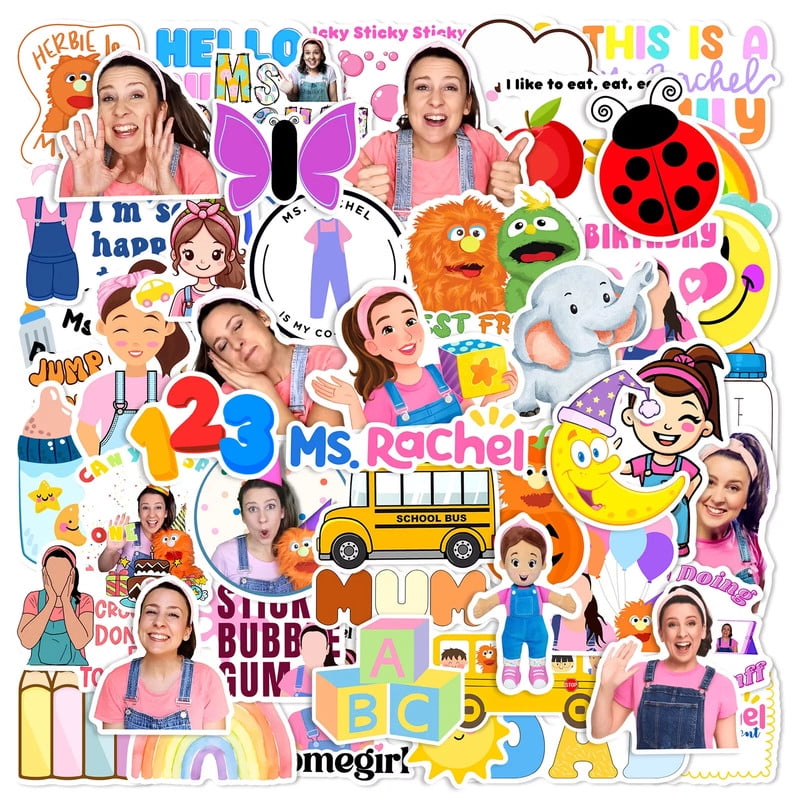100Pcs Ms Rachel Stickers for Kids Gifts Water Bottle Cup Laptop Guitar ...