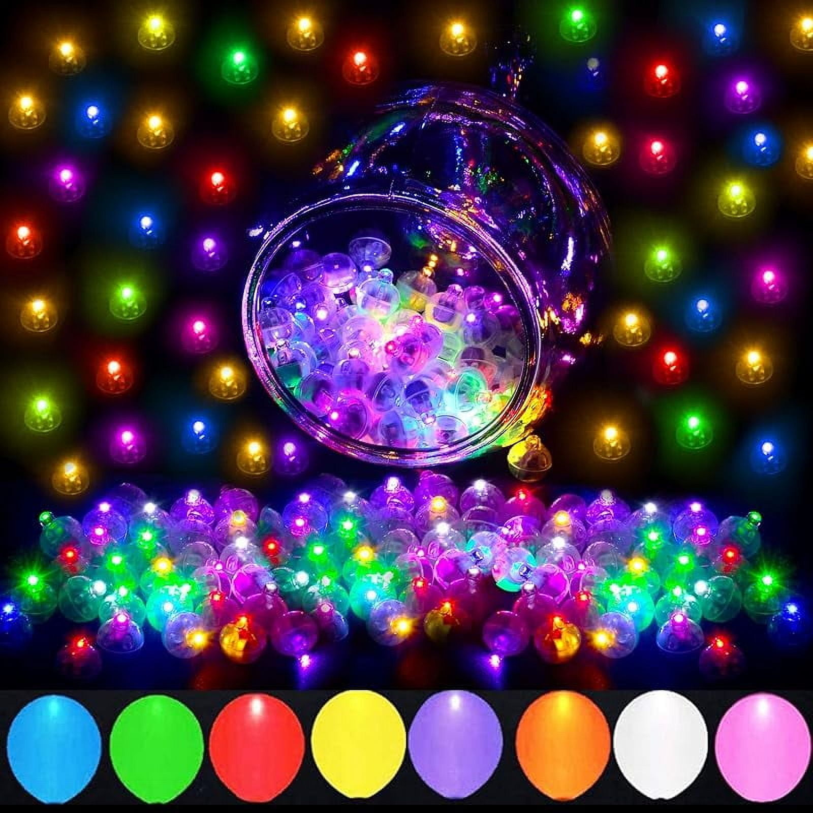 100Pcs Multicolor LED Balloon Light Mini Round Balls Lights, Waterproof ...